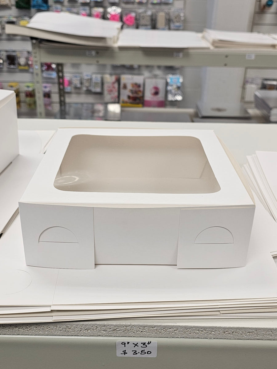 Cake box 9"X 3" top window – Franklin Cake House